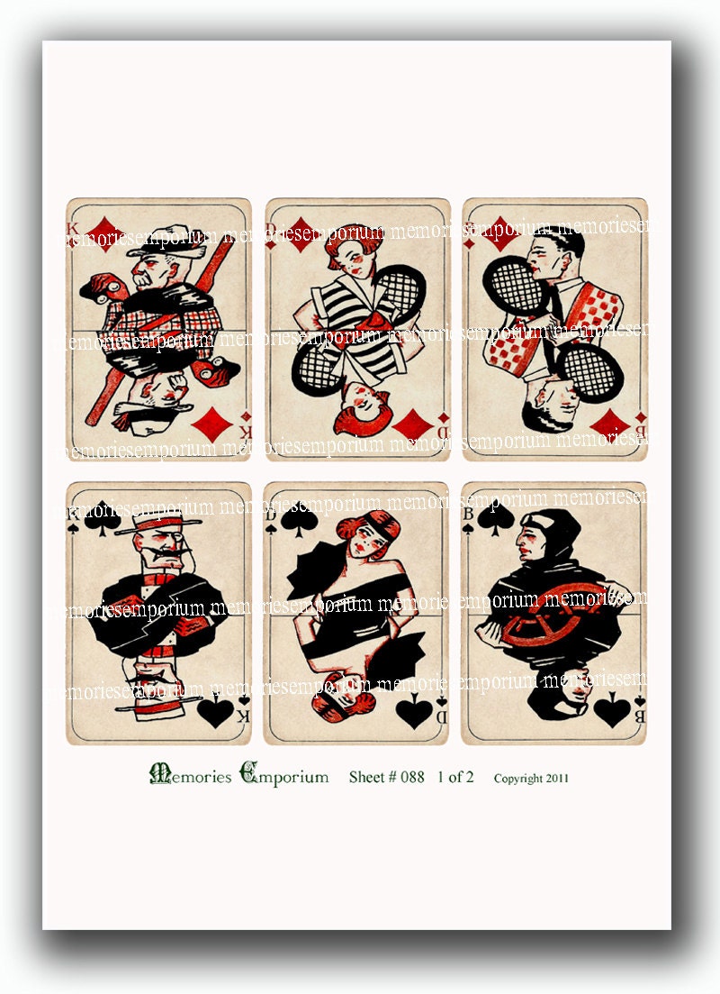 Art Deco Playing Cards ATC ACEO Card Games Twenties 20s 1920s - Etsy