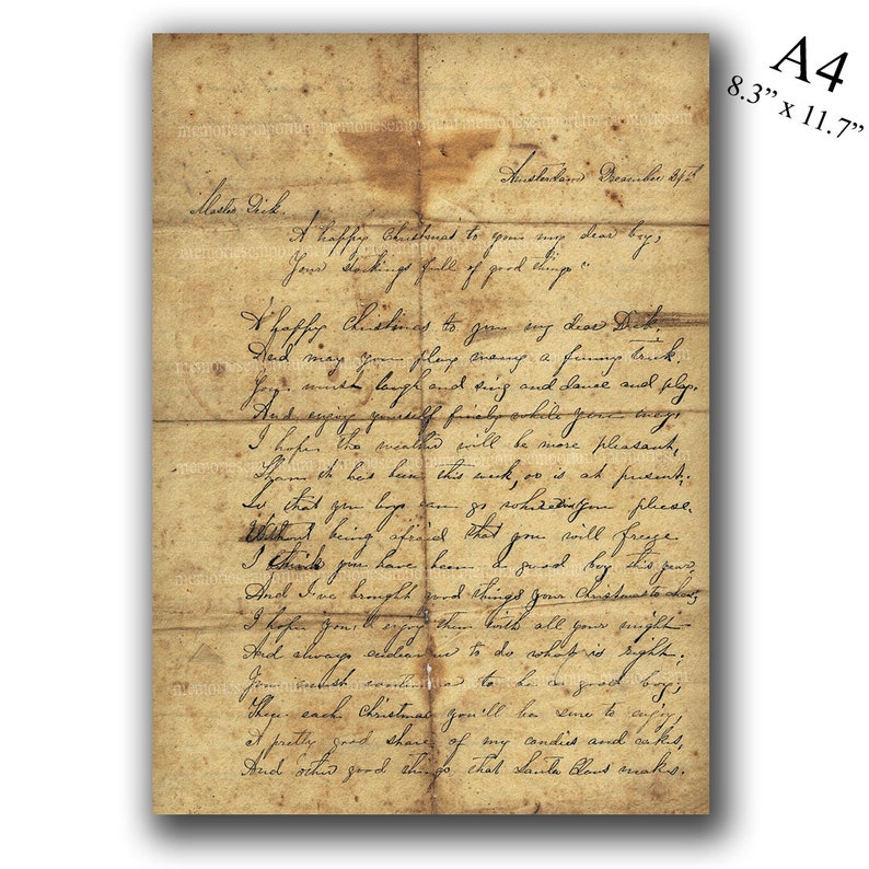 Antique Handwriting Full Pages Printable Download Background Clipart ...