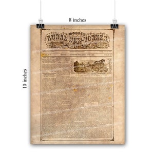 American Newspapers, Printable Paper Pack, 1800s Vintage US Old Antique ...