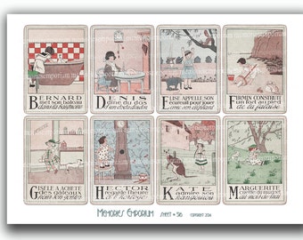 French Alphabet Name Cards Children Digital Collage Sheet | Etsy