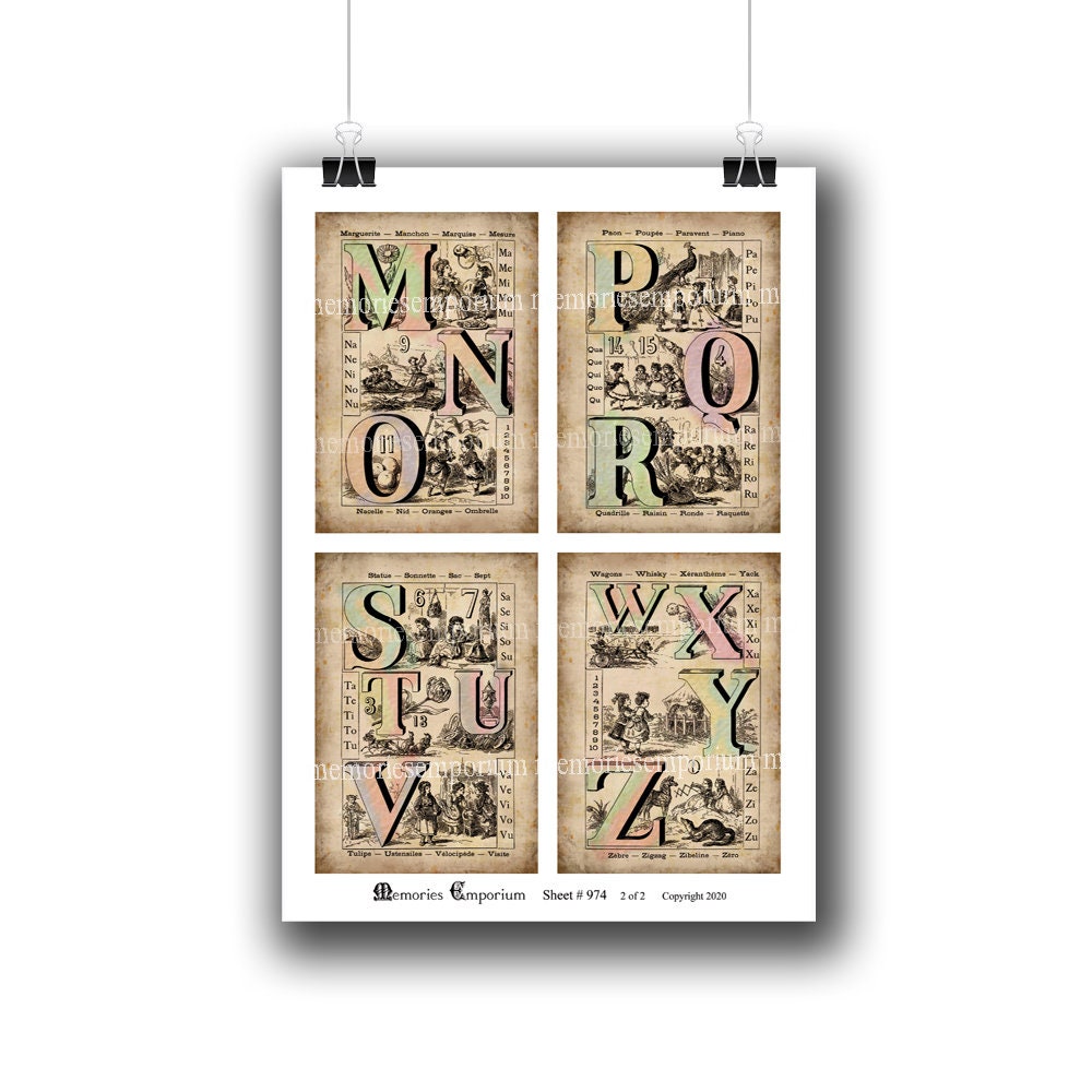 French Alphabet Cards Printable Download ABC Children School - Etsy