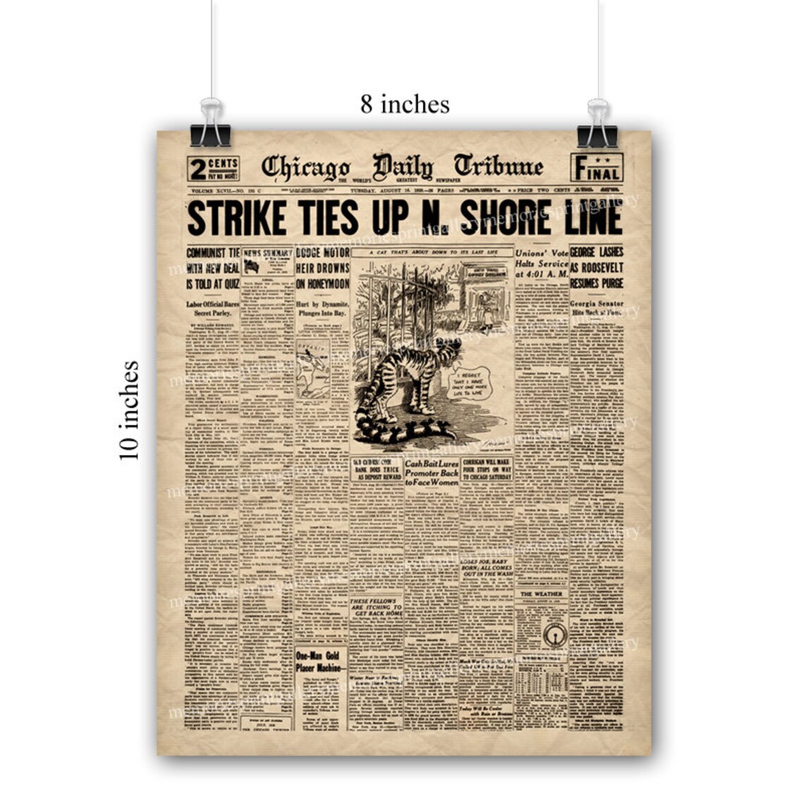 Old American Newspapers Printable Paper Pack Vintage US Old - Etsy