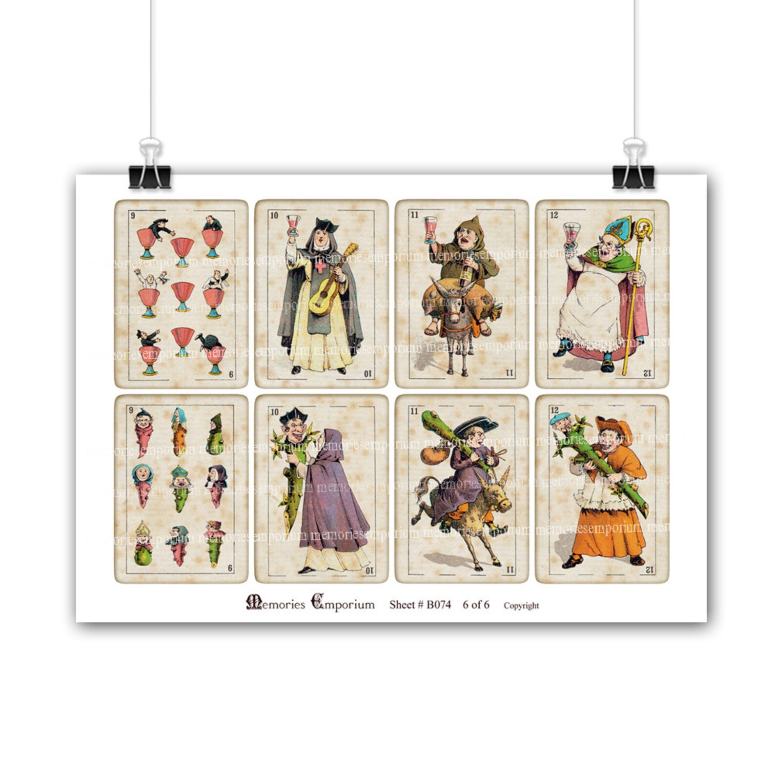 Baraja Mistica Playing Card Game Printable Download Antique Spanish ...
