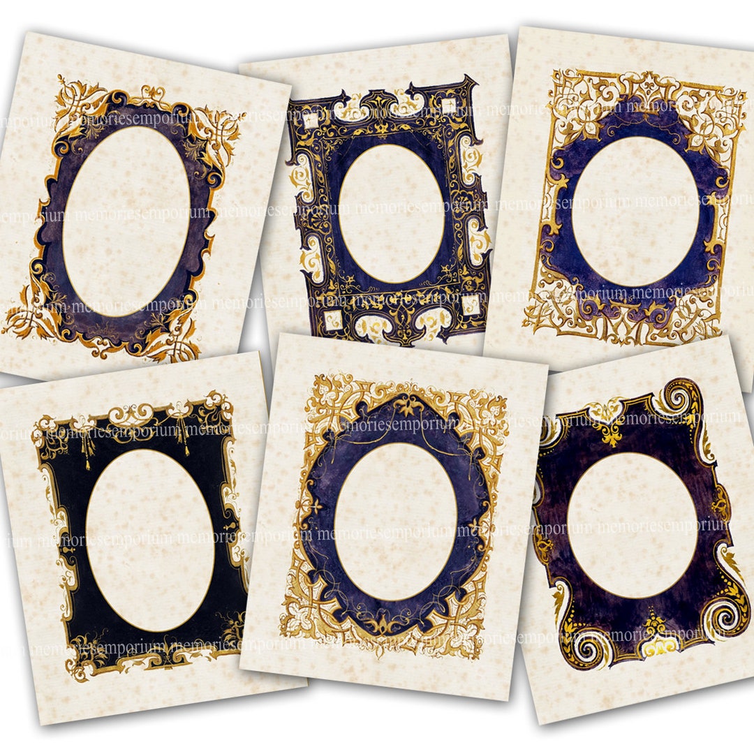 Baroque Frame Clipart, Rococo Borders Wedding Stationery Invitations ...