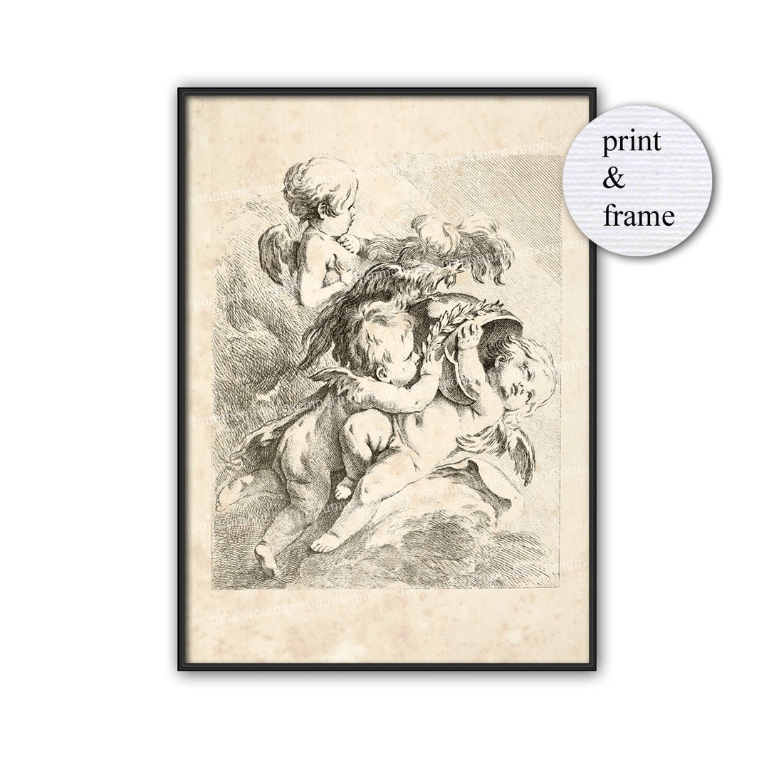 Three Renaissance Cherubs Puttis Cupids Angels Printable Download Print ...