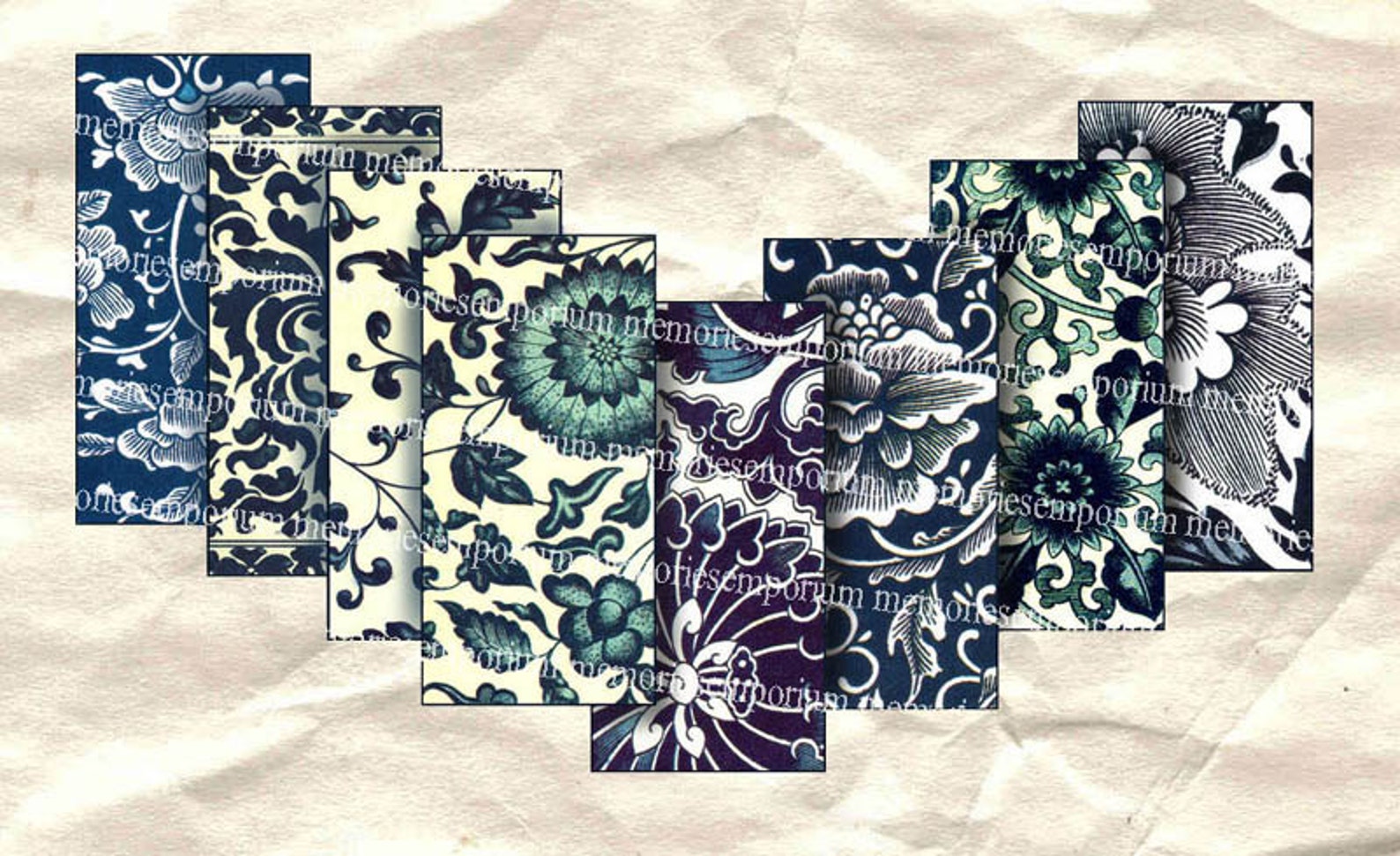 Blue and White Floral Asian Chinese Flower Oriental Patterns 1 - Etsy