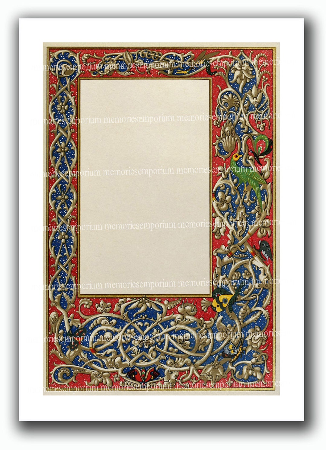 Renaissance Illuminated Manuscript Florentine Wedding Stationery Page ...