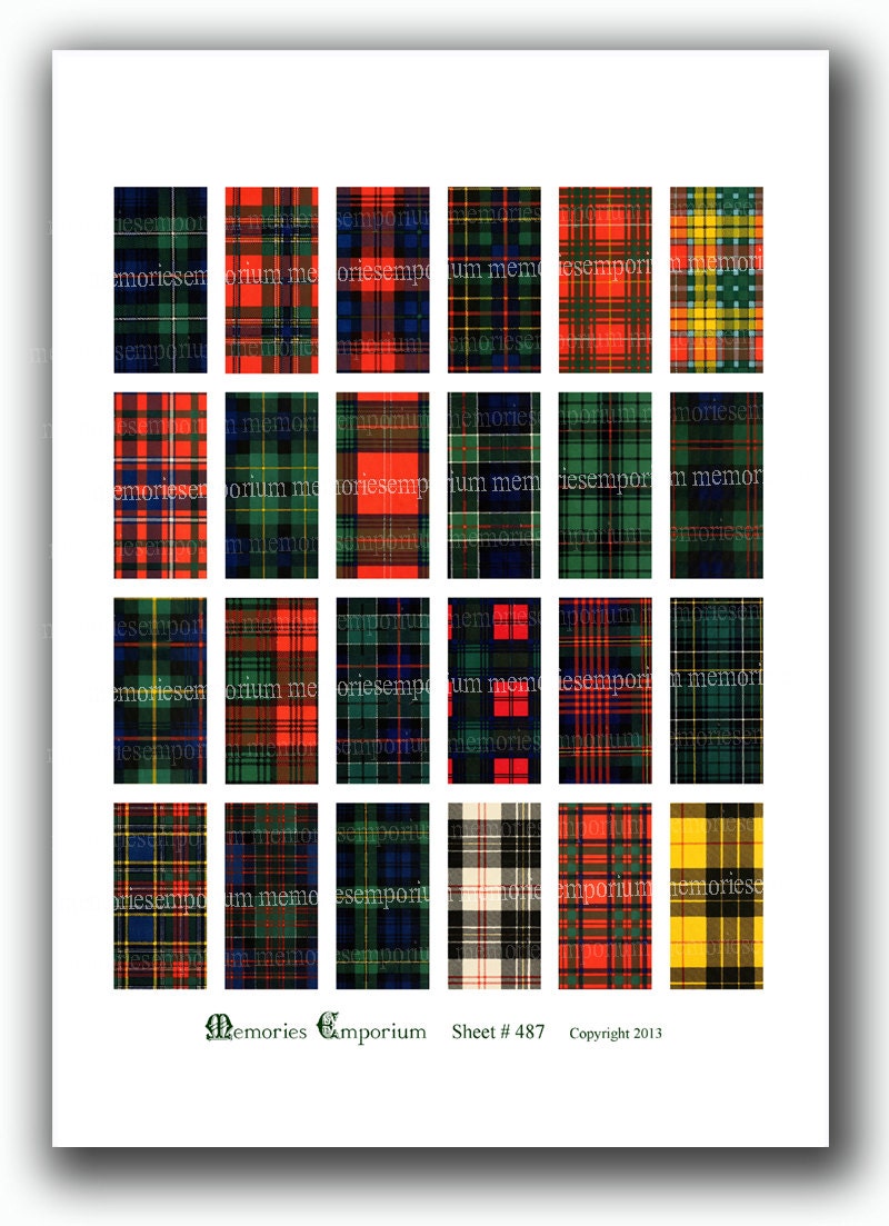 Tartans Plaids Checks Domino Size Clan Scottish Scotch Antique | Etsy