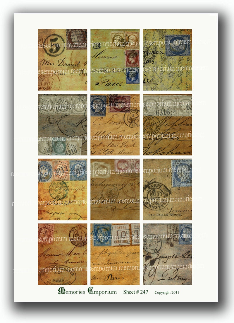 Shabby Chic Paris Envelopes France Stamps French Writing - Etsy