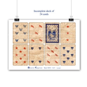 The American Civil War Union Playing Cards Printable Download Soldier ...