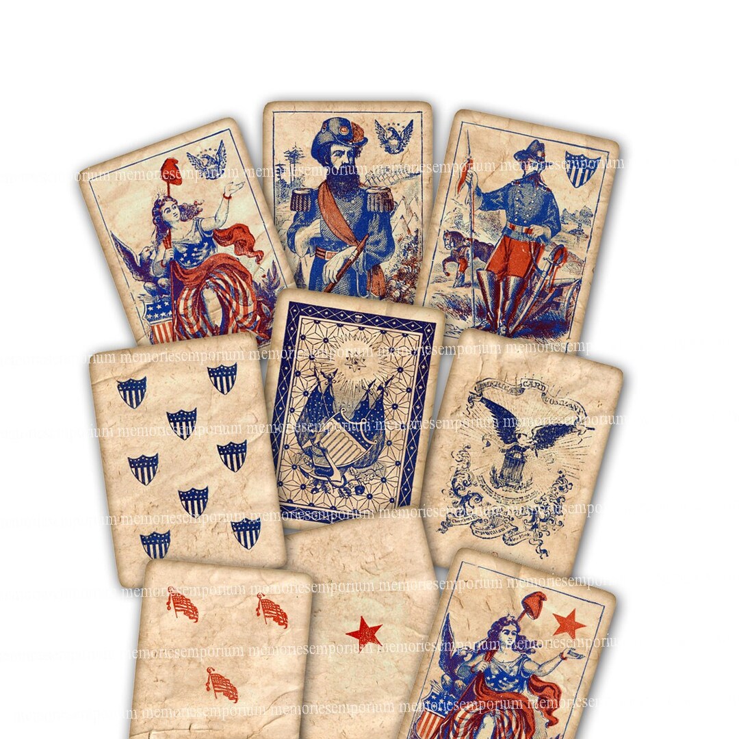 The American Civil War Union Playing Cards Printable Download Soldier ...