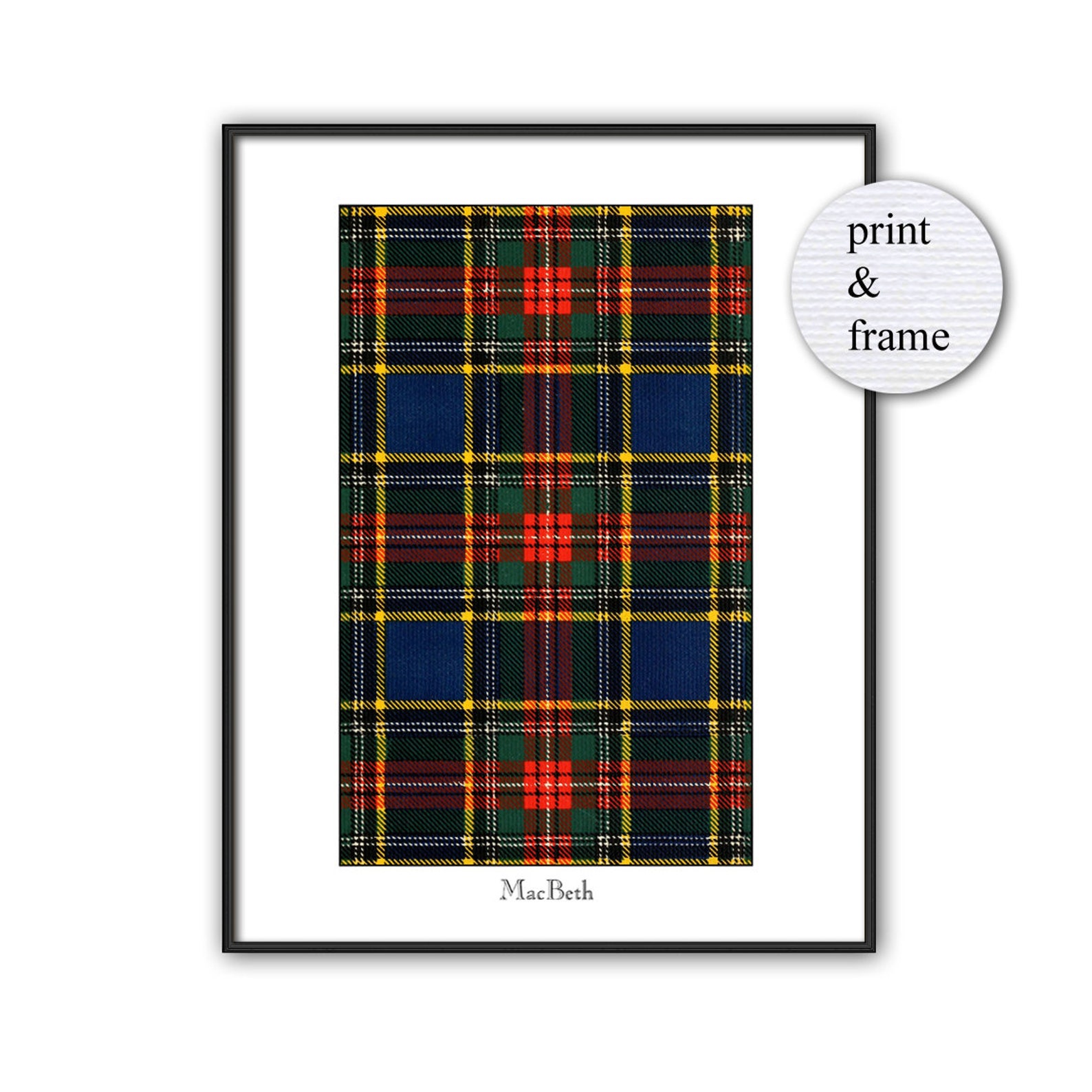 Tartans Plaids Checks Scottish Clan Print Patterns Surnames Printable ...