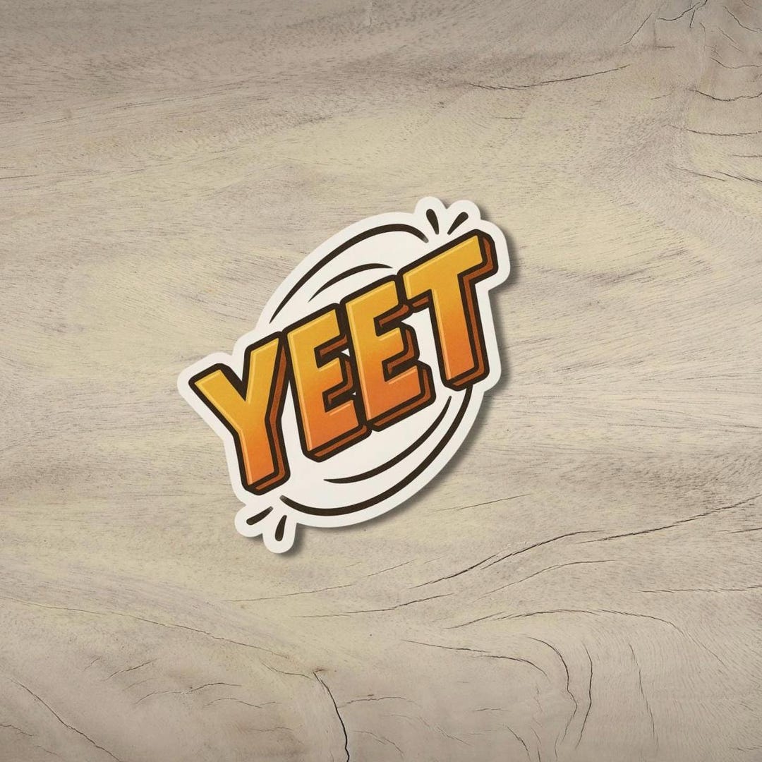 YEET Sticker - Waterproof Vinyl Decal - Etsy