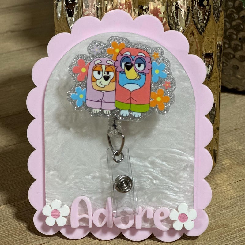 Bluey Grannie Badge Reels - Etsy