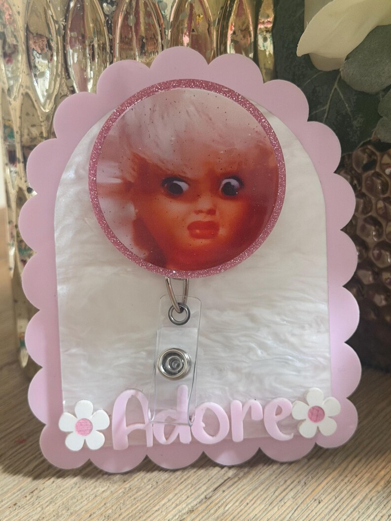 Disgusting Face Blonde Barbie /id Badge/nurse Badge /teacher Badge - Etsy