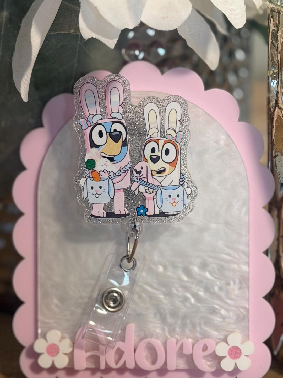 Bluey and Bingo/ Easter /id Badge /kids Badge/nurse Badge / Teacher ...