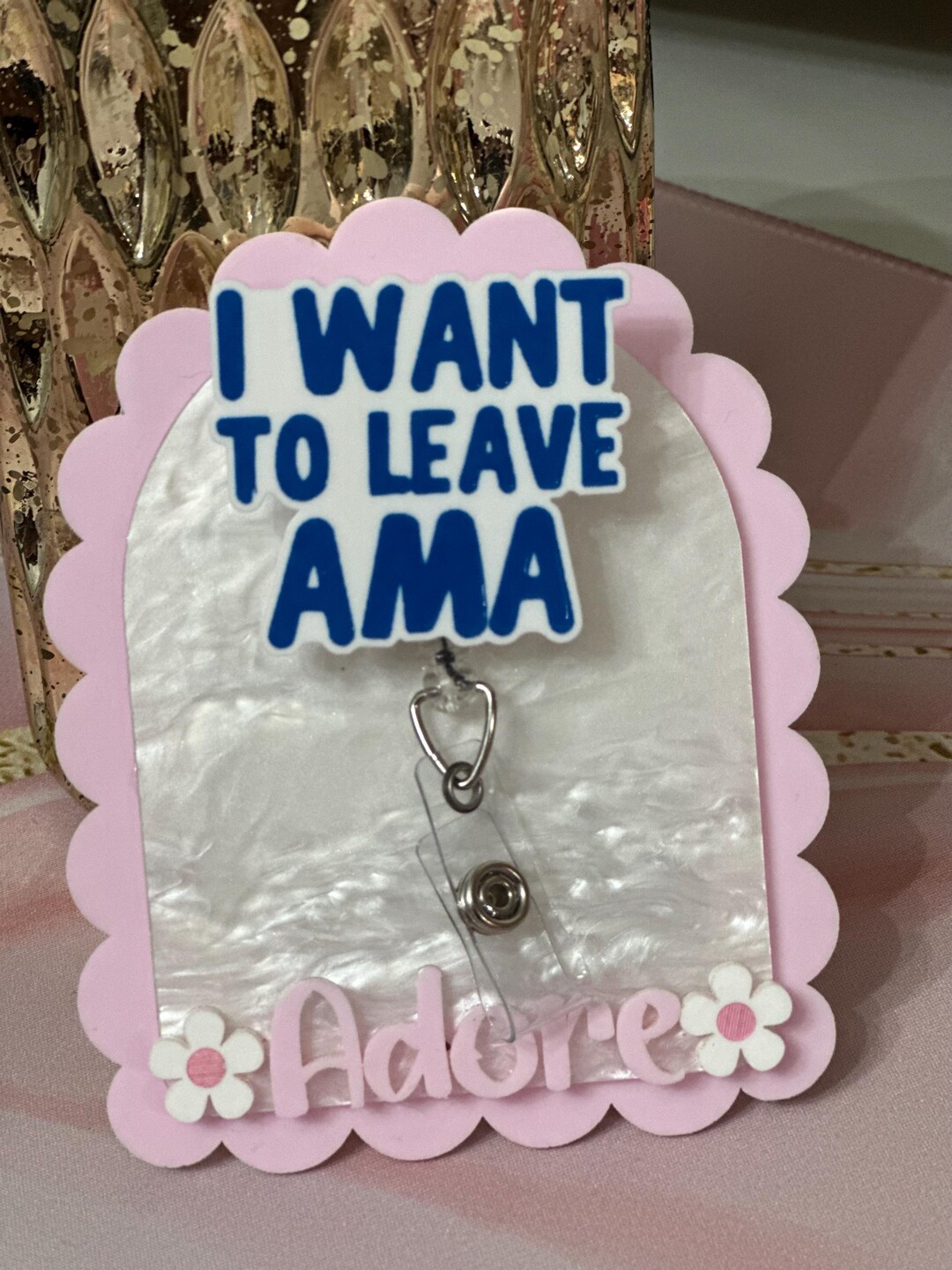 I Want to Leave Ama /id Badge /kids Badge/nurse Badge /teacher Badge - Etsy
