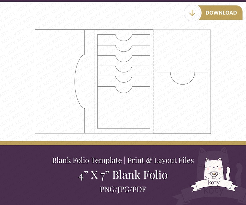 Printable Trifold Folio Template | DIY Scrapbook Organizer | Junk ...