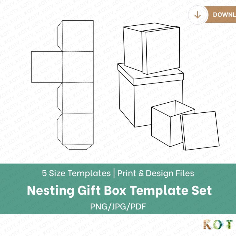 Nesting Gift Box Template - 60+ Gift Ideas for 2025