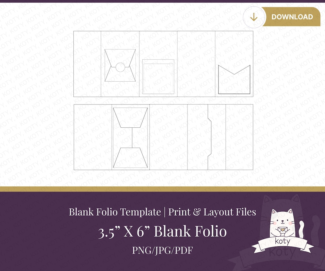 Junk Journal Folio Template Printable, DIY Multi-fold Folio, Scrapbook ...