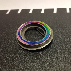 Large Oval Donut Brooch Cool Palette - Etsy