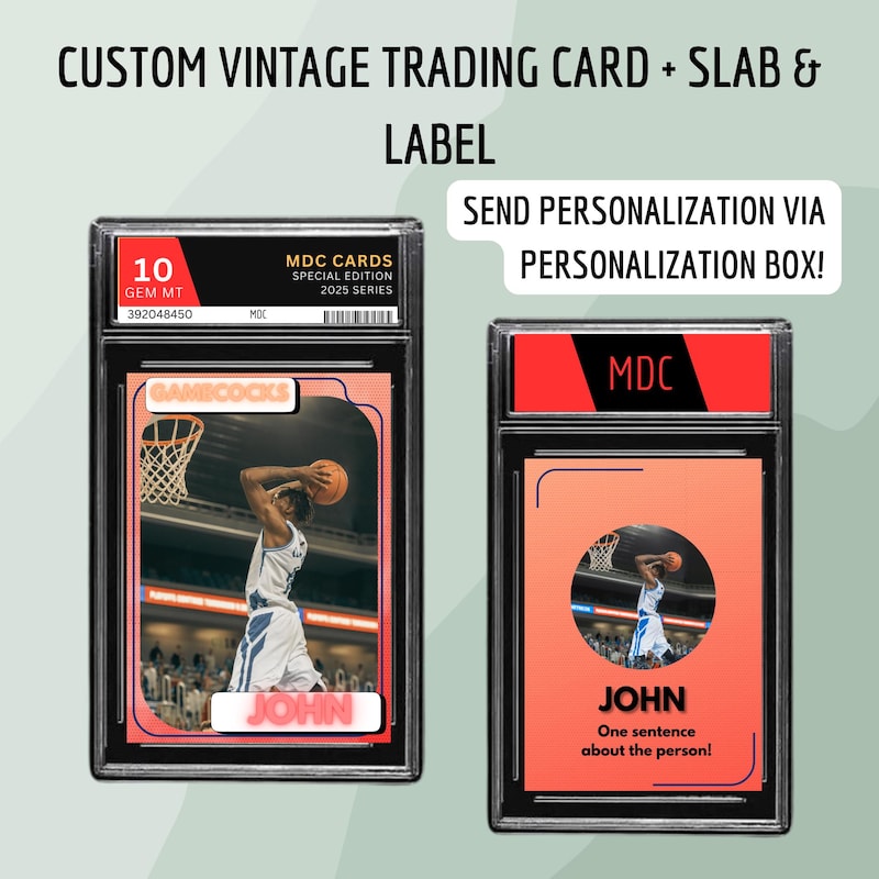 Custom Card Slab Labels - Etsy