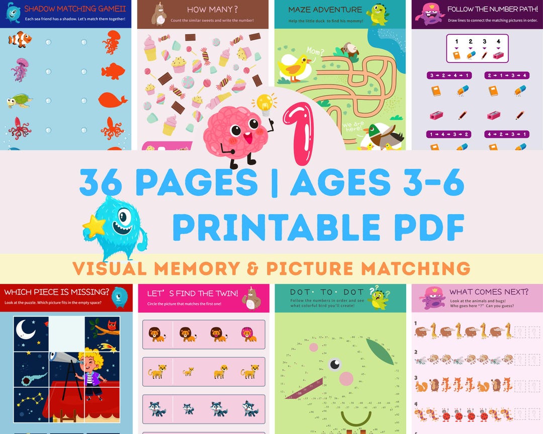 ADHD Focus Worksheets for Kids | Logic Funny Puzzles | Right Brain ...