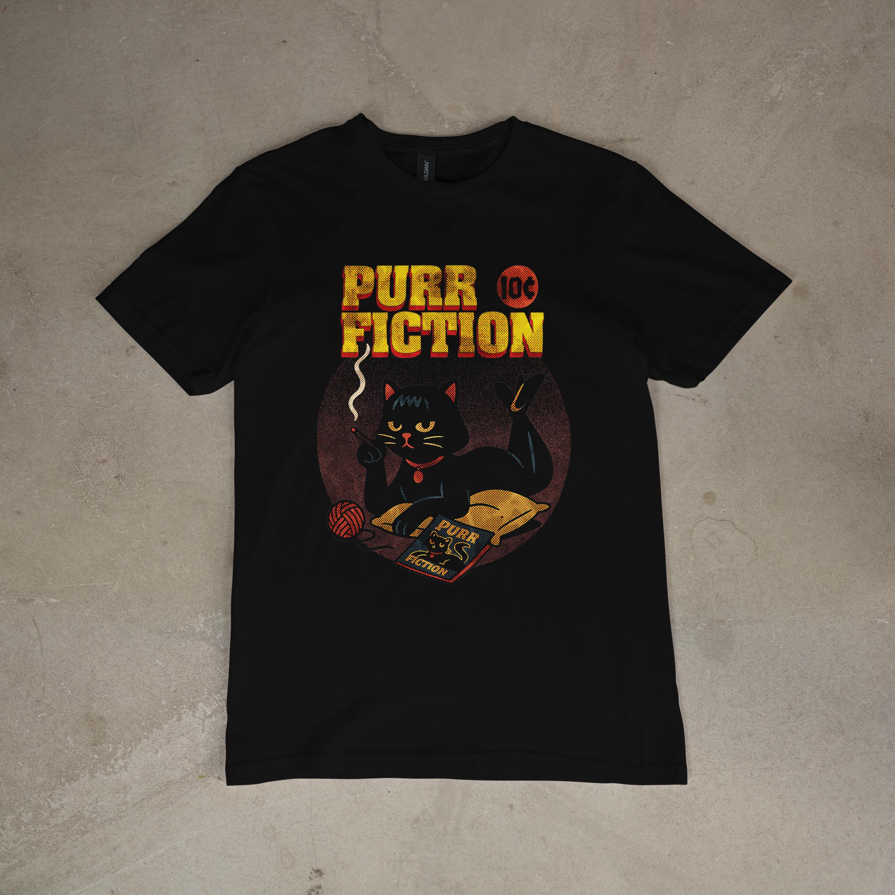Purr Fiction Cat T-shirt: Funny Movie Parody Tee for Cat Lovers - Etsy ...