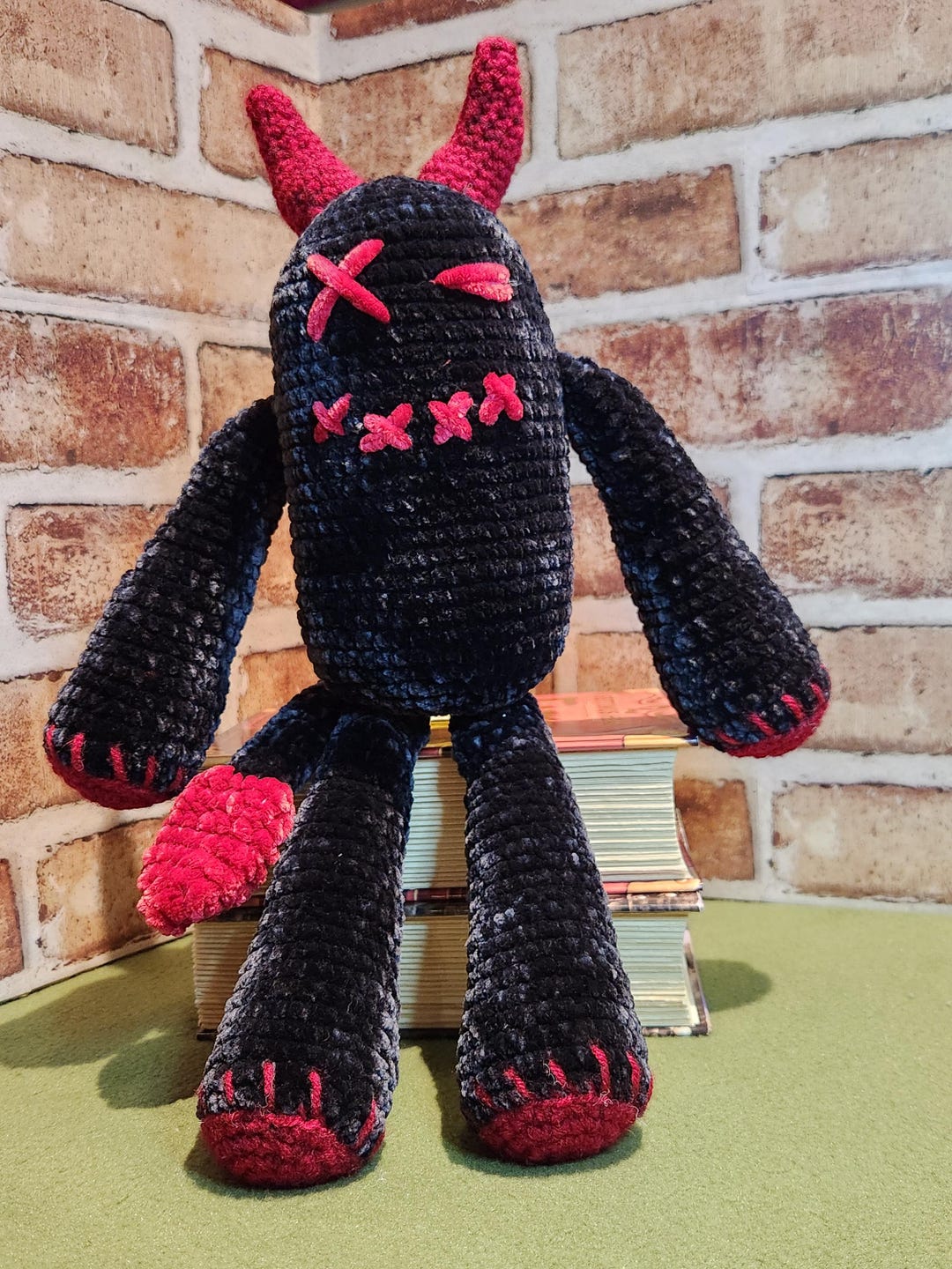Demon, 16-inch. Monster, Demon, Cuddly, Long-legged Stuffed Amigurumi ...