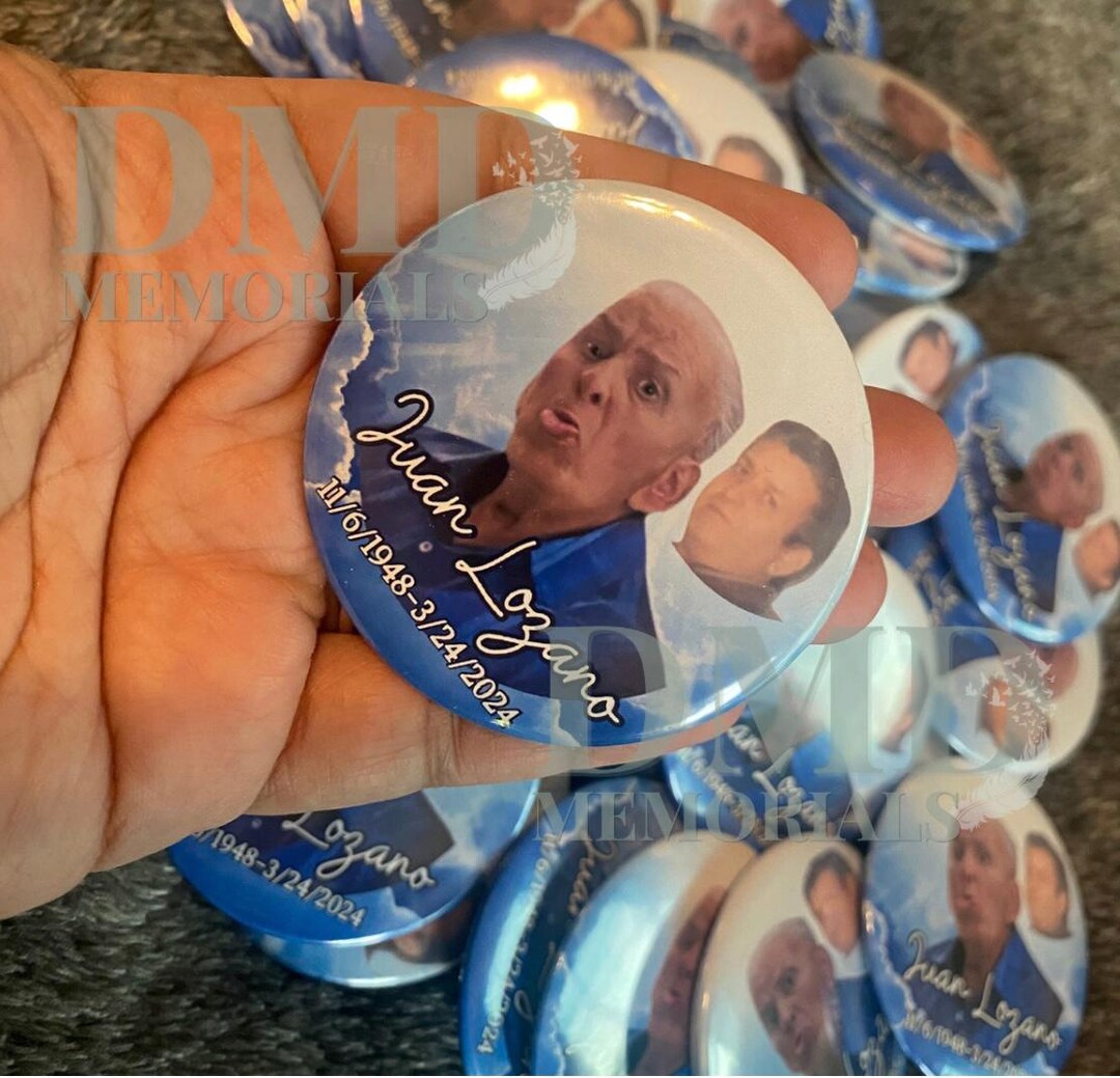 Memorial Buttons, Custom Funeral Buttons, Remembrance Pins - Etsy