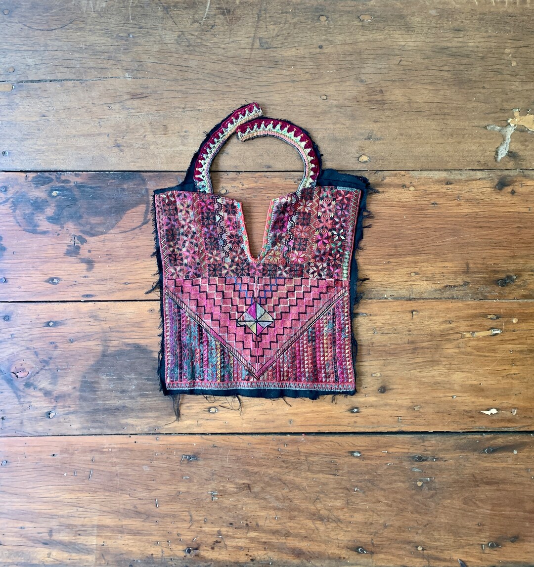 Antique Palestinian Cross Stitch Embroidery Tatreez Kaftan - Etsy