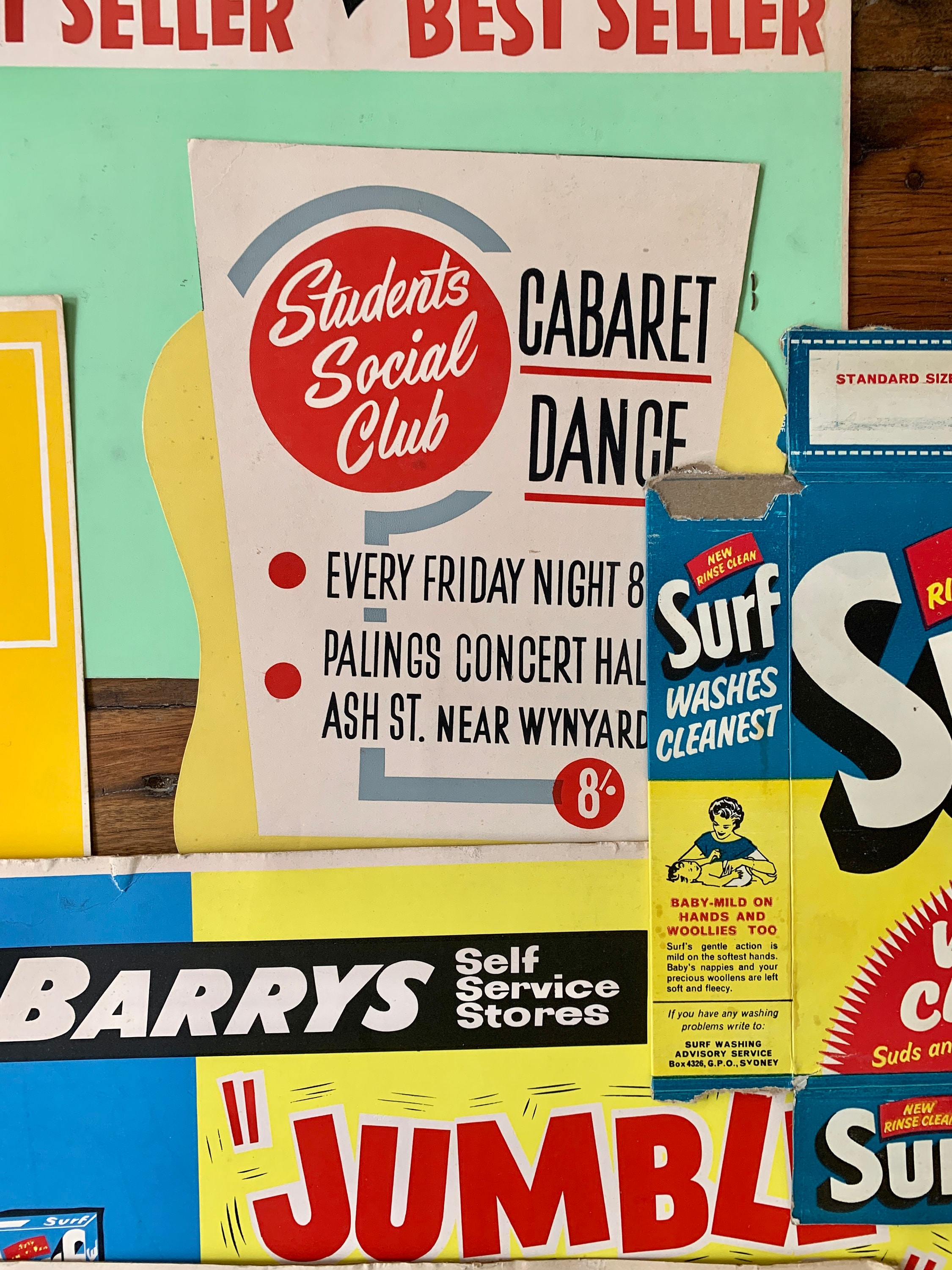 Vintage Original Mid Century Advertising Materials, 1960s Fonts, 1960s ...