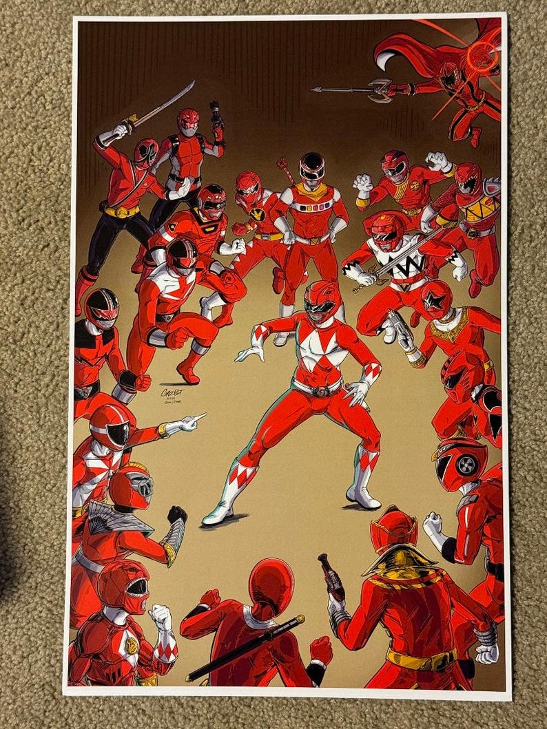 Power Rangers: Red Ranger Forever Red Homage - Etsy