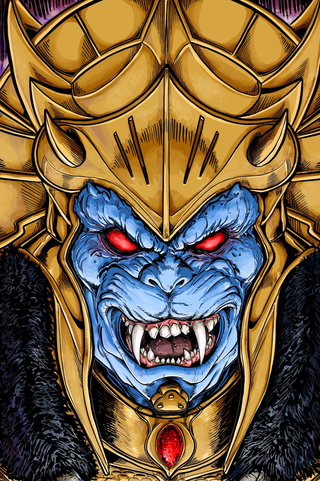 Power Rangers: MMPR Goldar - Etsy