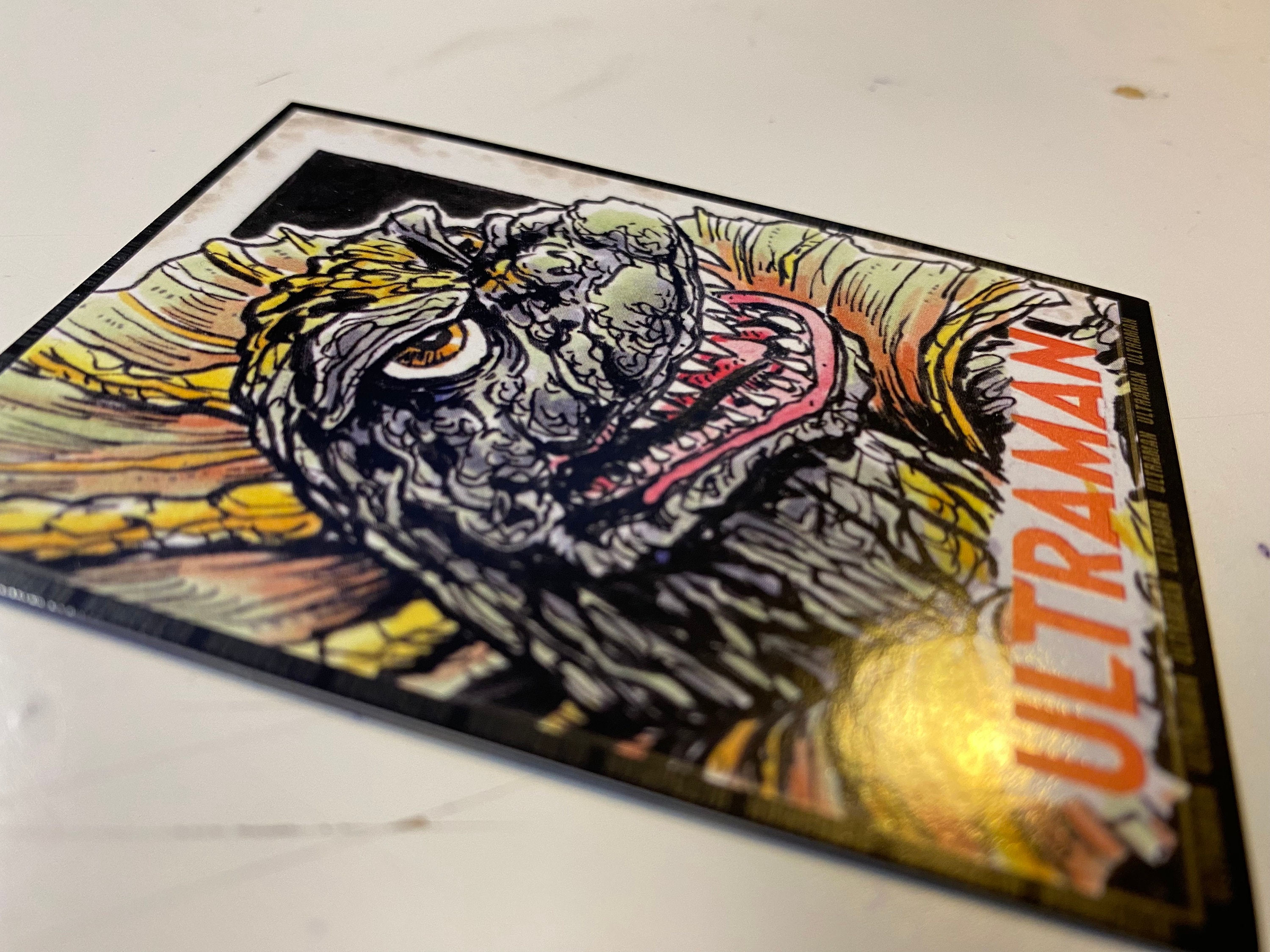 Ultraman Sketch Card of Kaiju Jirass - Etsy