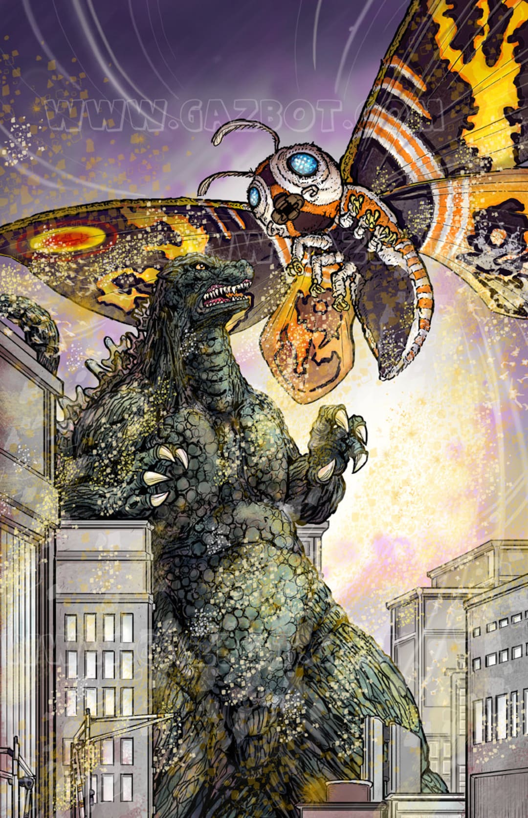 Mothra Vs Godzilla - Etsy