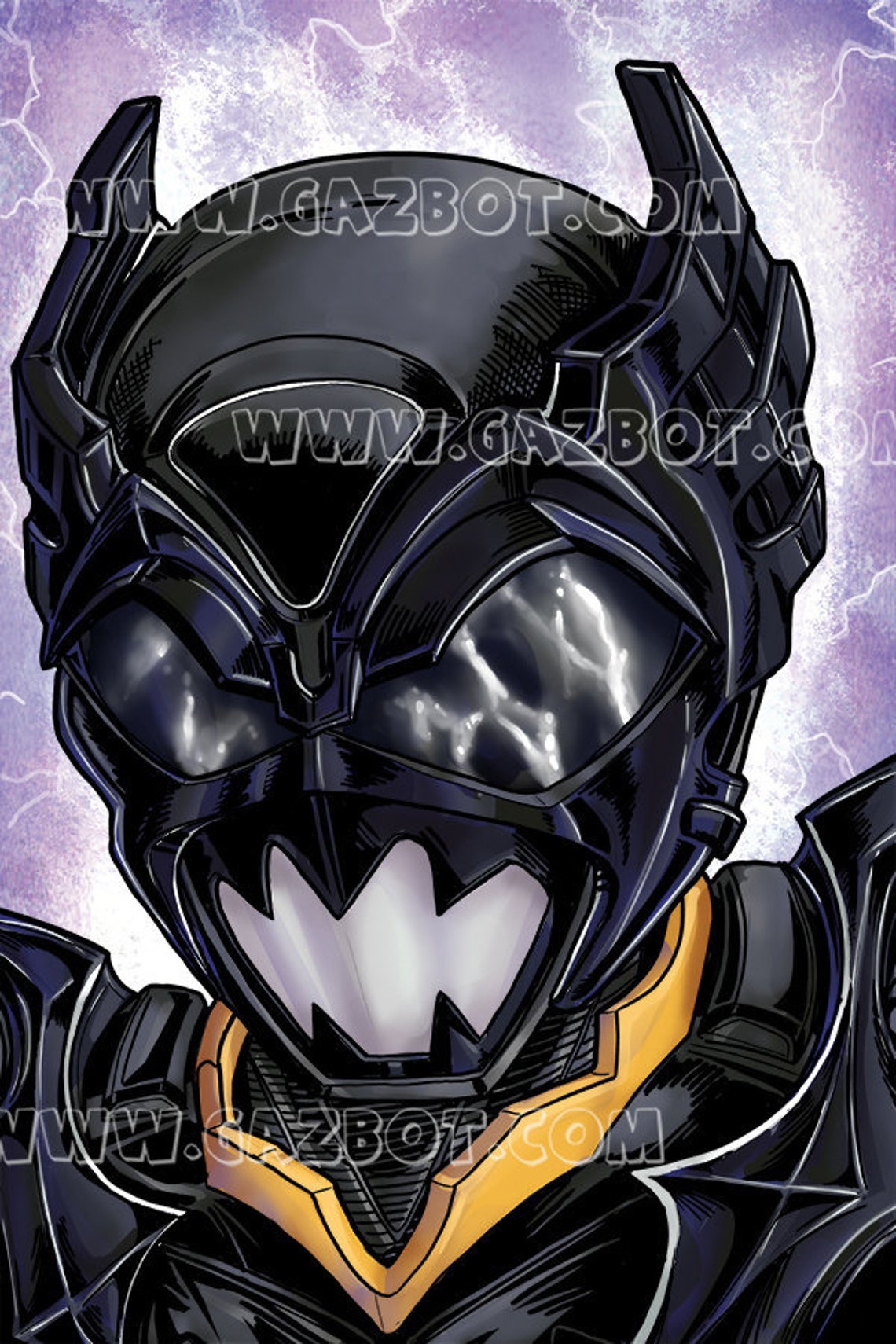 Power Rangers: in Space- Psycho Black Ranger - Etsy