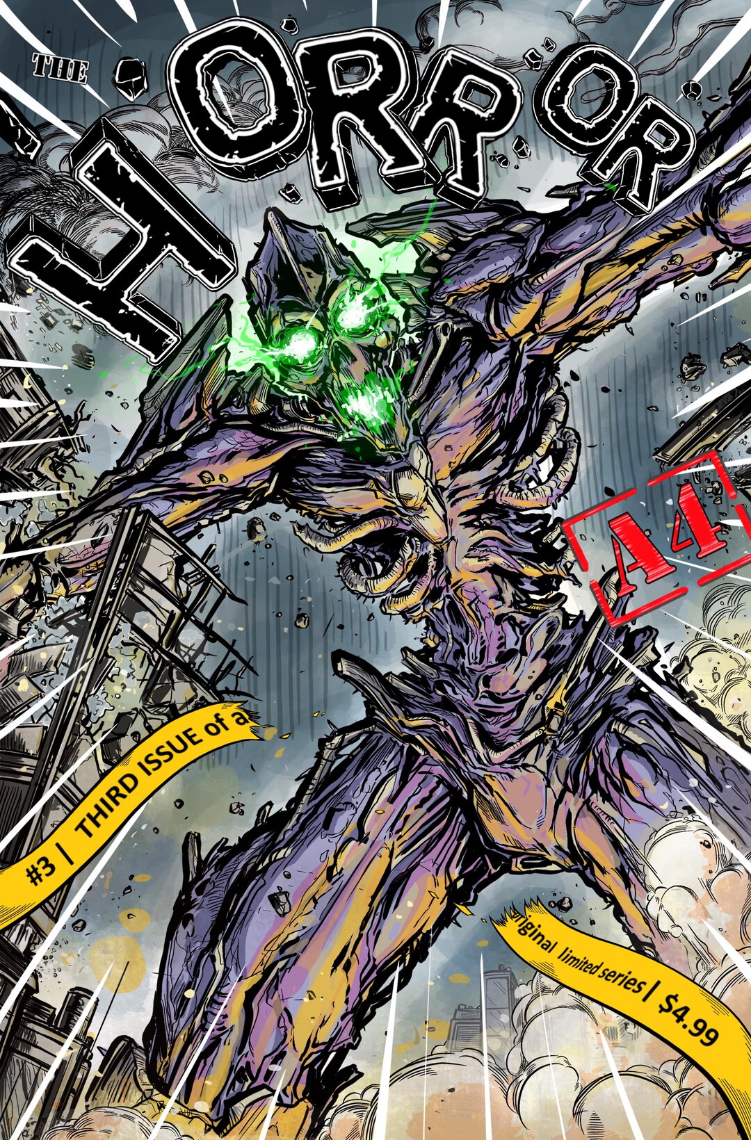 Issue #3 of "the Horror A4" My Independent Kaiju (giant Monster) Comic ...