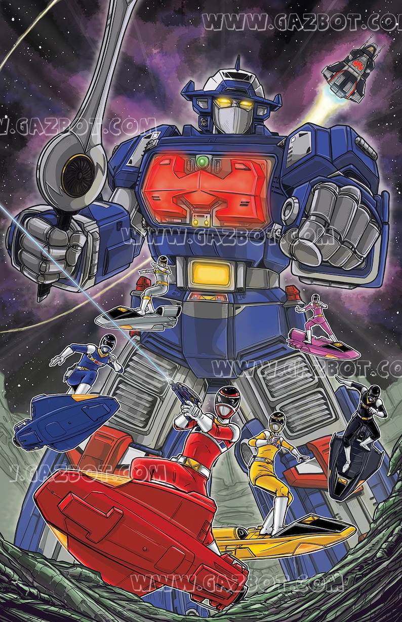 Power Rangers in Space : Astro Megazord and Rangers SPECIAL - Etsy