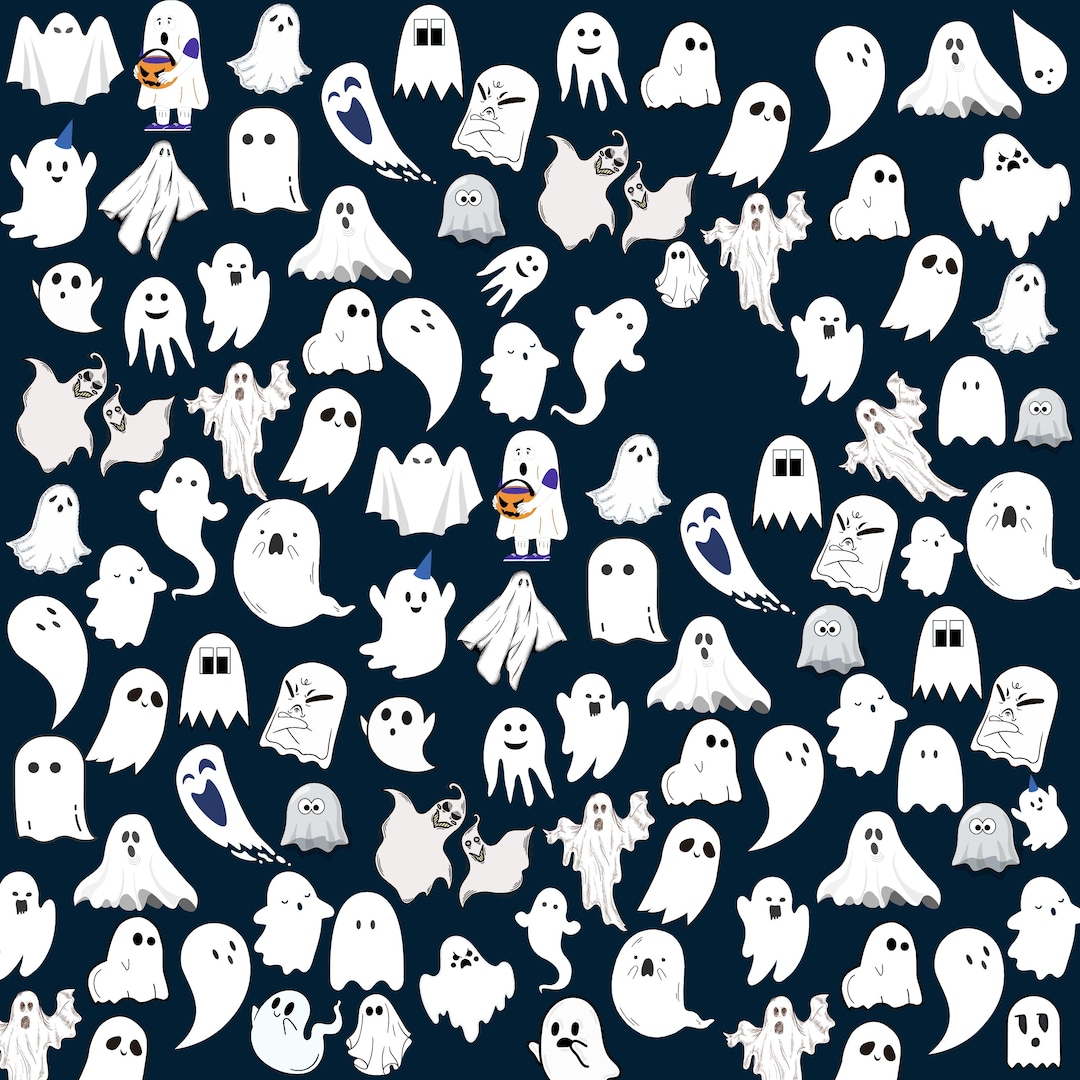 Flying Ghosts Digital Paper - Etsy