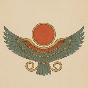 Winged Sun Egyptian Motif - Etsy