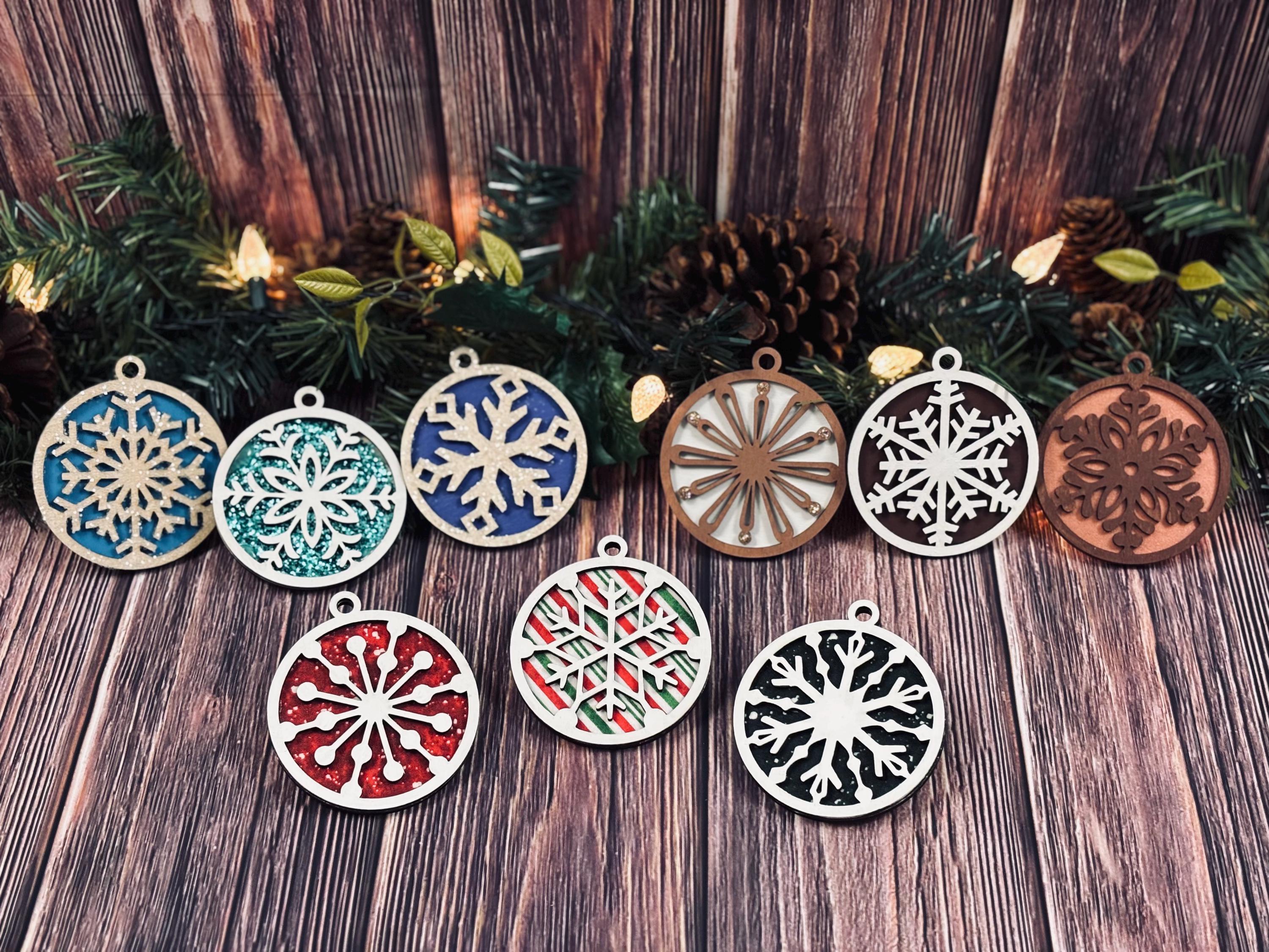 DIY Wood Snowflake Ornaments Kit - Unfinished Christmas Tree Decor - Etsy