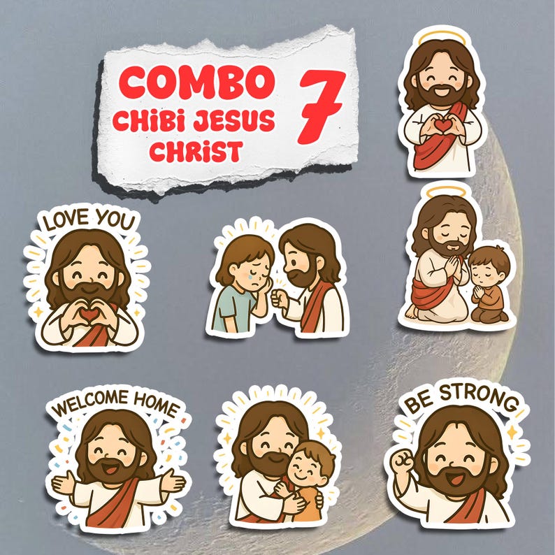 Chibi Jesus Meme Stickers: Funny Christian PNG Bundle (digital Download ...