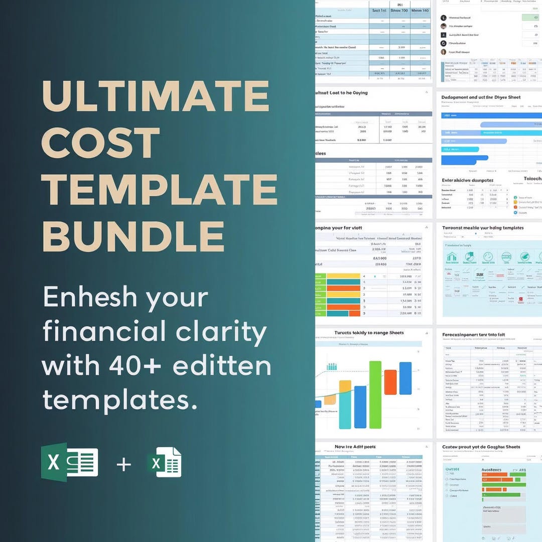 Ultimate Cost Template Bundle | 40+ Editable Trackers | Excel and ...