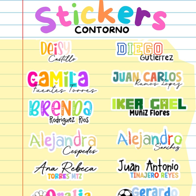Stickers escolares - Etsy México