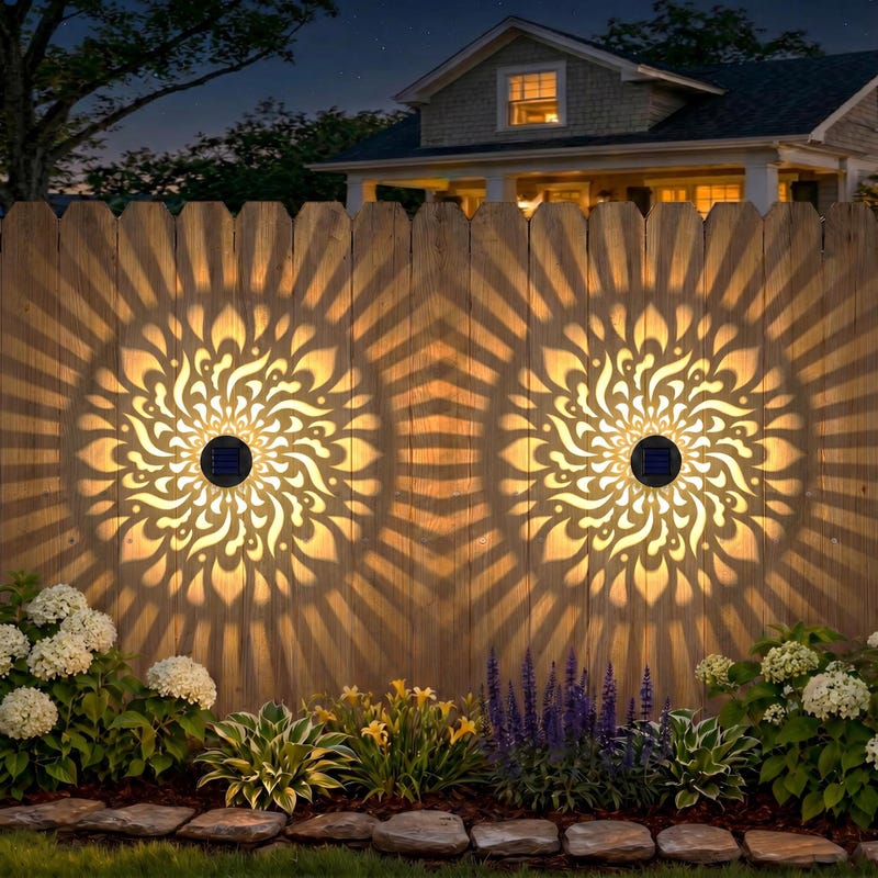 Mandala Solar Wall Lights - Etsy