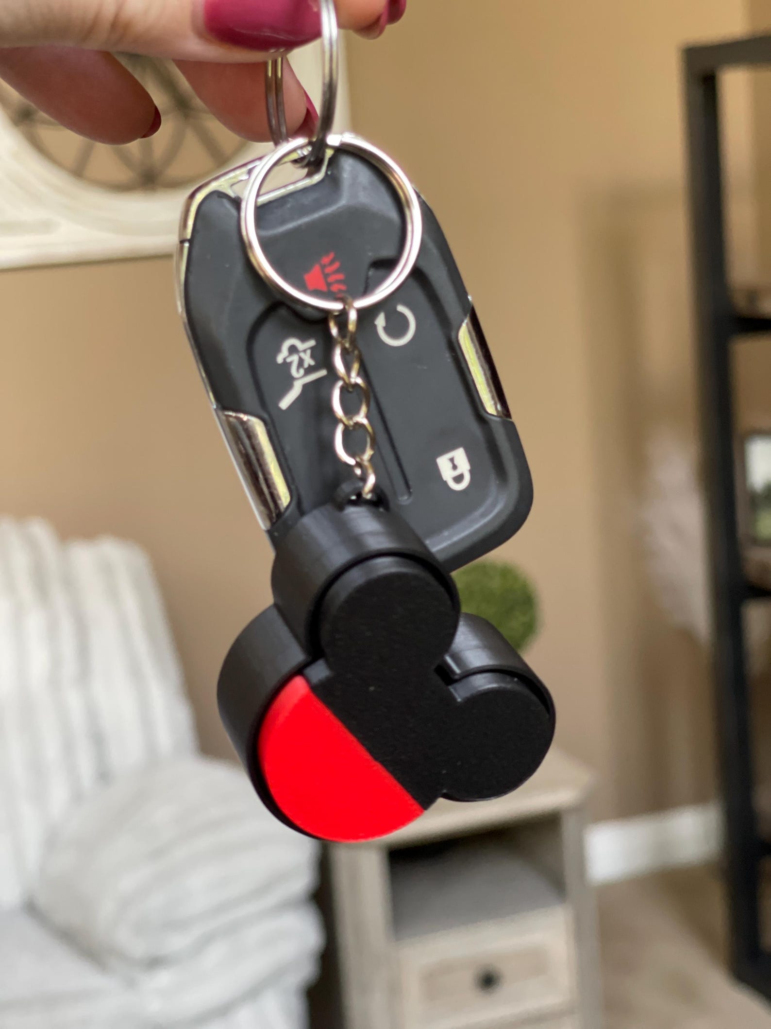 Clicky Mouse Ear Keychains - 3D Printed Fidget Key Rings, Set of 3 - Etsy