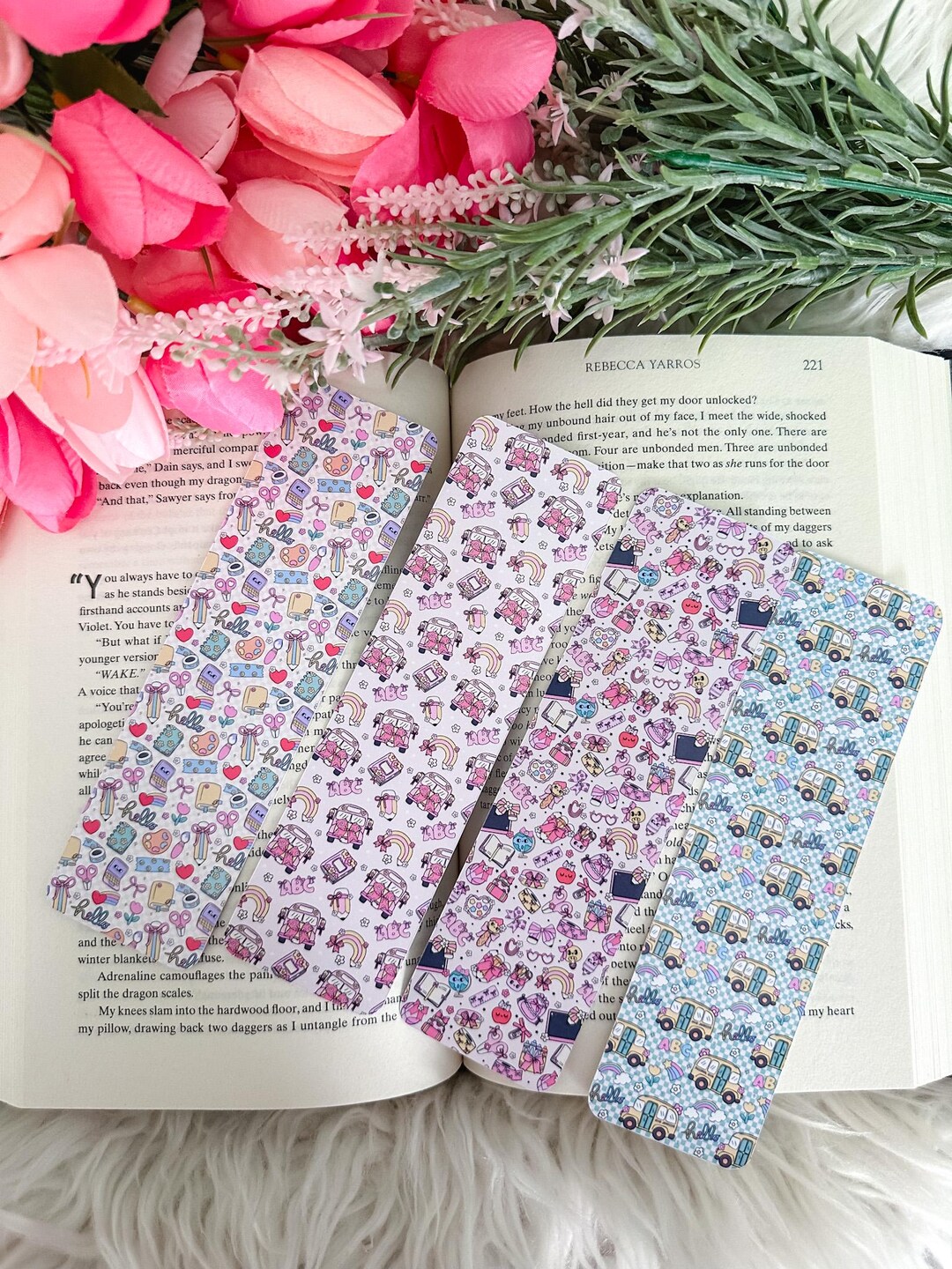 Colorful Student Bookmarks Set - 4 Pack Reading Aids for Kids, Teens ...