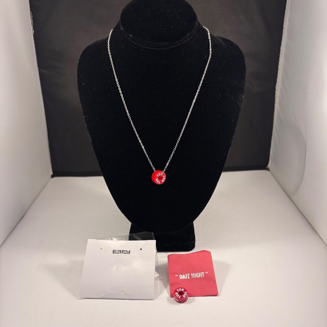 Carnival Cruise Fun Ship Red & Pink Charm Necklace Silver Chain ...