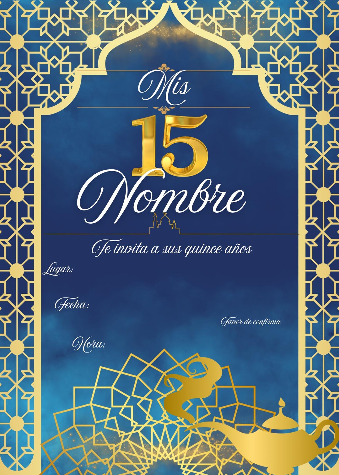Aladdin-themed Quinceanera Invitation - Etsy